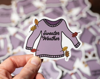 Sweater Weather Sticker | Etsy