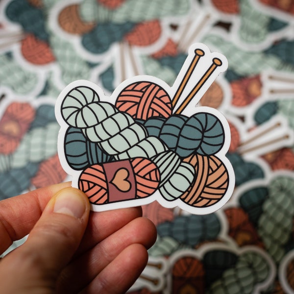 Knitting Vinyl Decal - Etsy