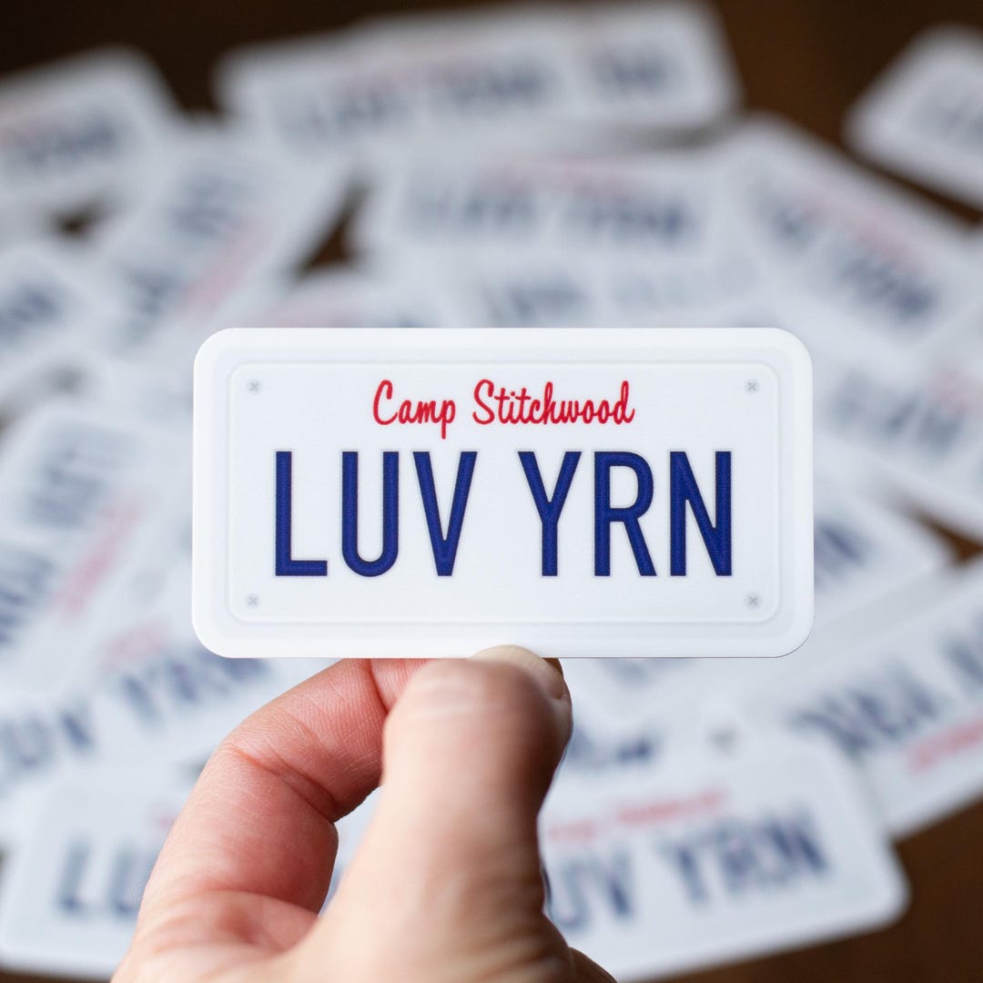 License Plate Sticker, Road Trip Sticker, Yarn Sticker, Knitting ...