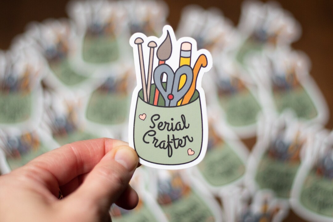 Serial Crafter Sticker Crafting Vinyl Sticker Crafty Decal - Etsy