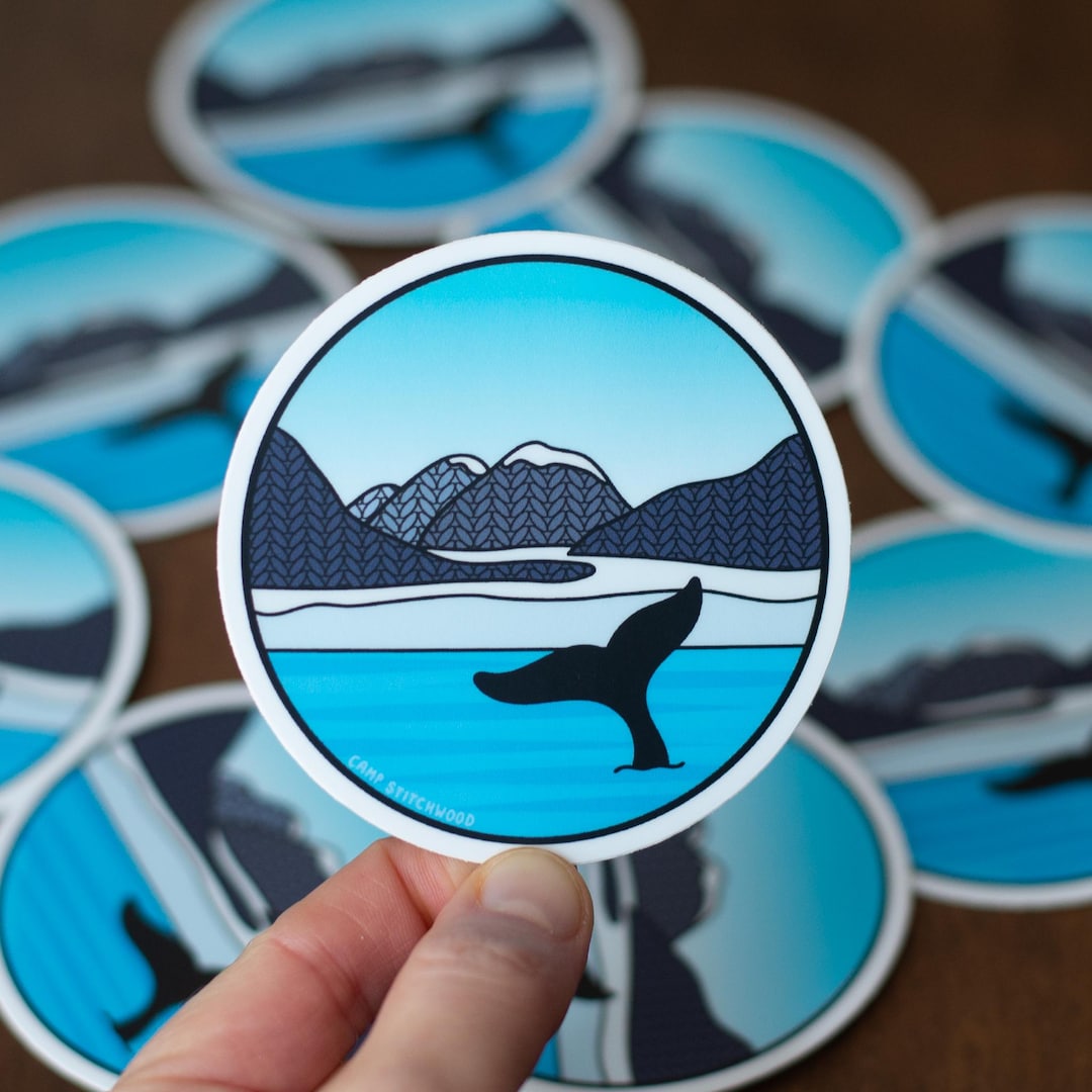 Glacier Bay Sticker - National Park Vinyl Knitting Sticker, Yarn ...