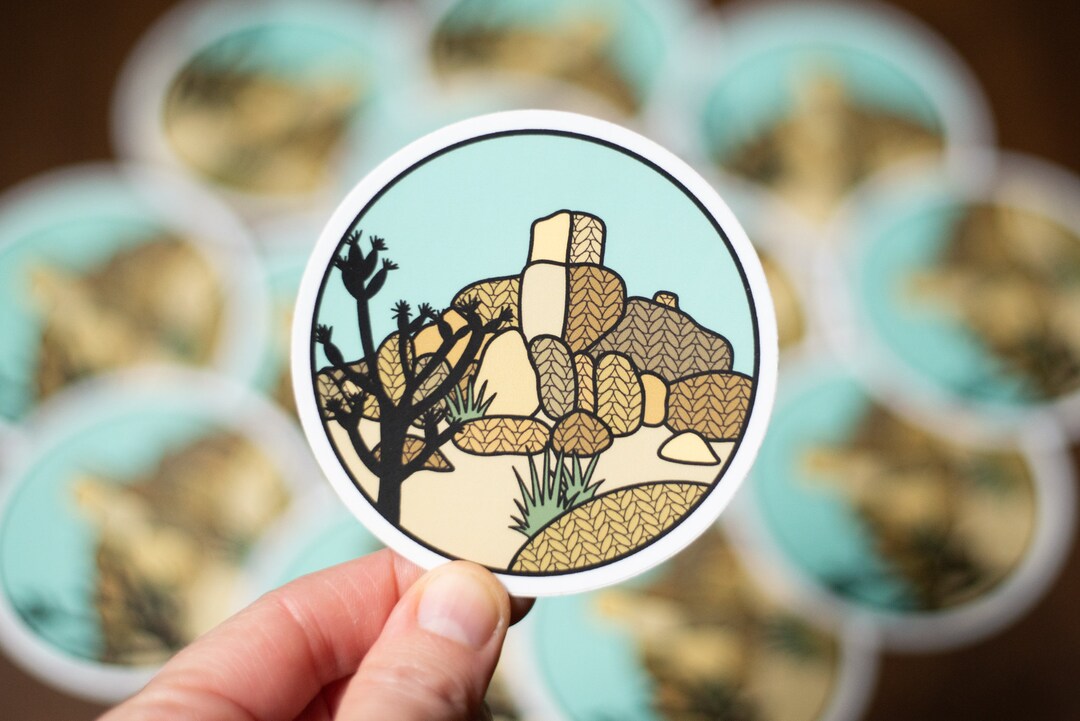Joshua Tree Sticker - National Park Vinyl Knitting Sticker, Yarn ...