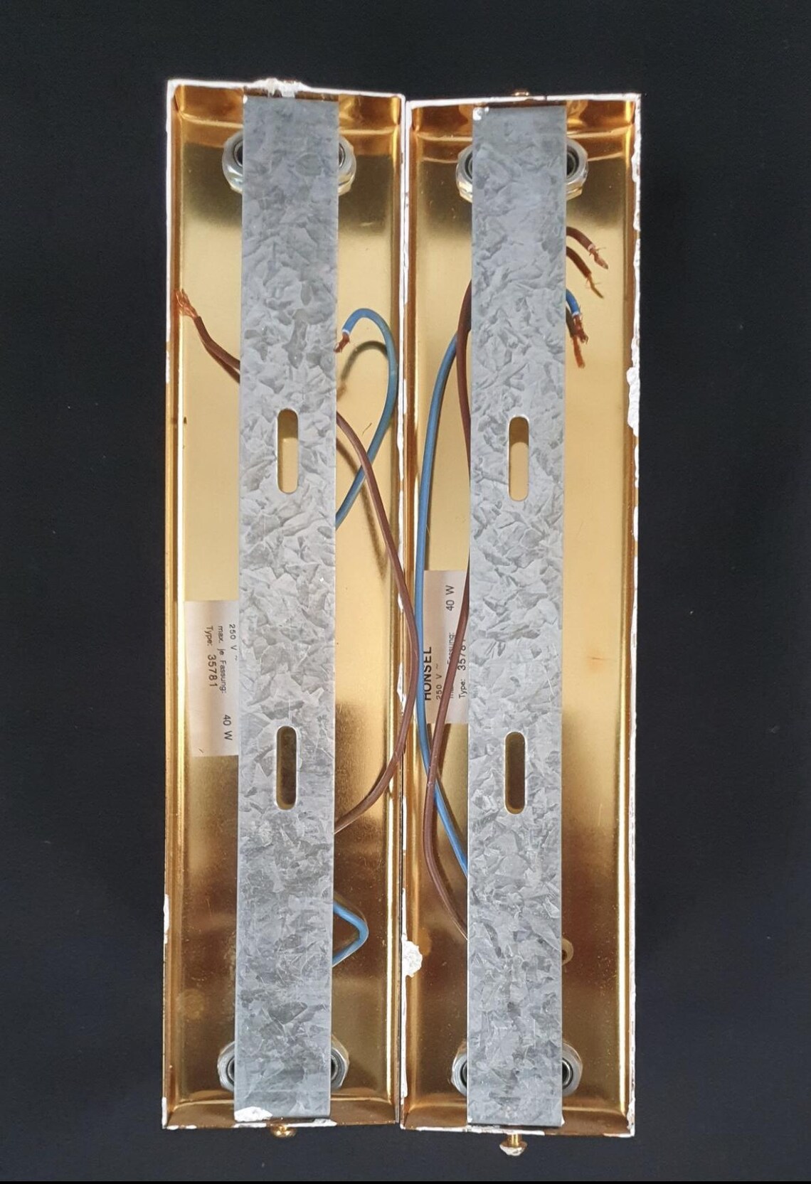 Honsel - Pair of 2 Wall Scones / Lamp in Art Deco Style - Metal ...
