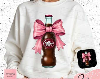 Dr Pepper Pink Bow Coquette Png - Cute Pink Soda Drink Aesthetic Girly ...