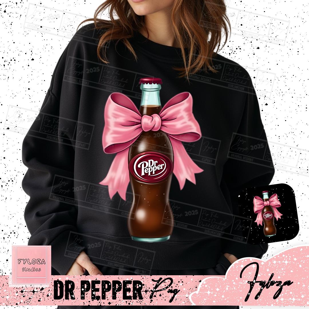 Dr Pepper Pink Bow Coquette Png - Cute Pink Soda Drink Aesthetic Girly ...
