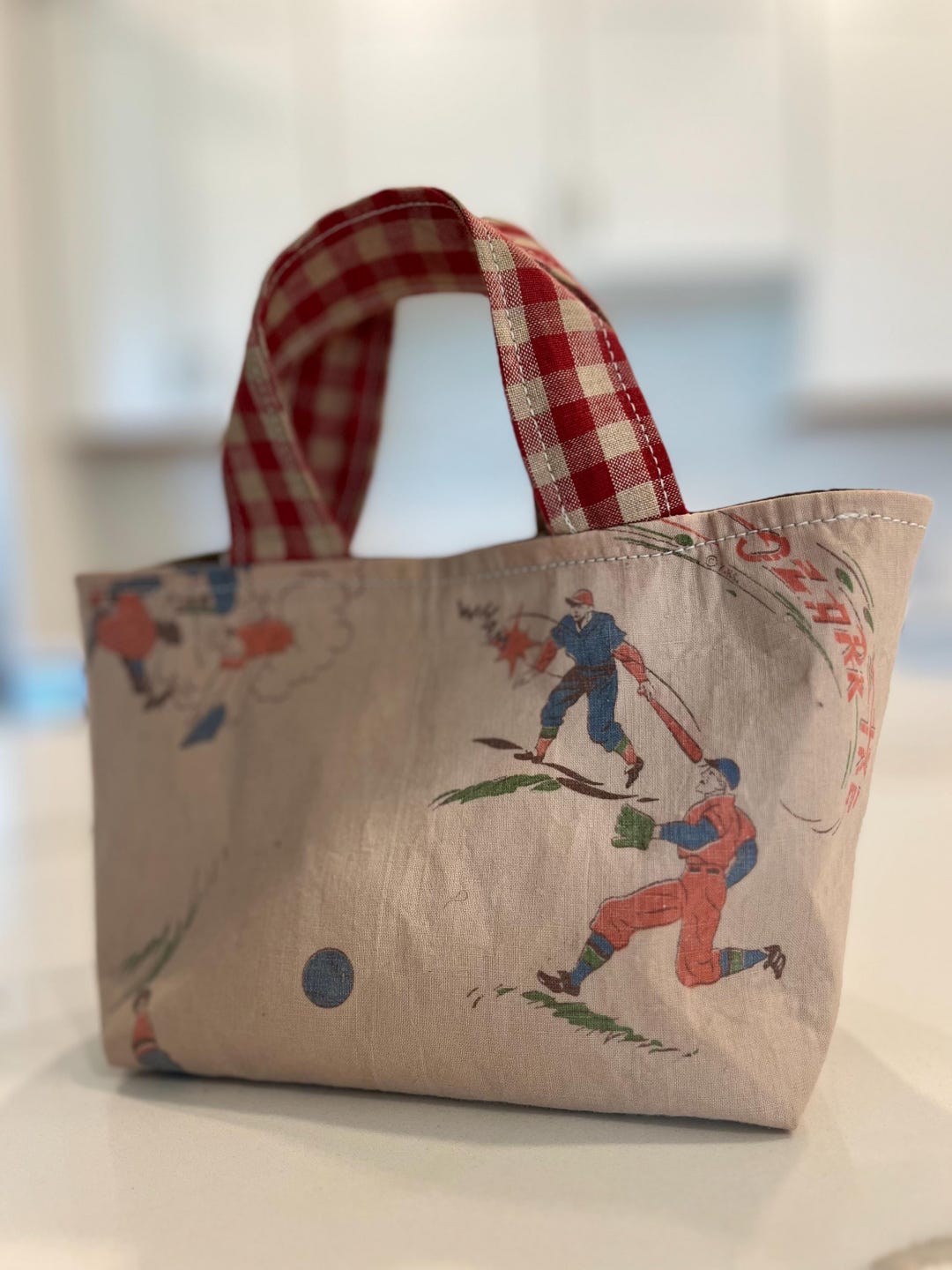 1940s Comic Strip Mini Tote Bag, Upcycled Fabric, Magnetic Snap - Etsy