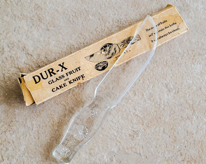 Vintage Cake Knife Collectible 1940s Wedding Cake Cutter Dur-x Glass ...