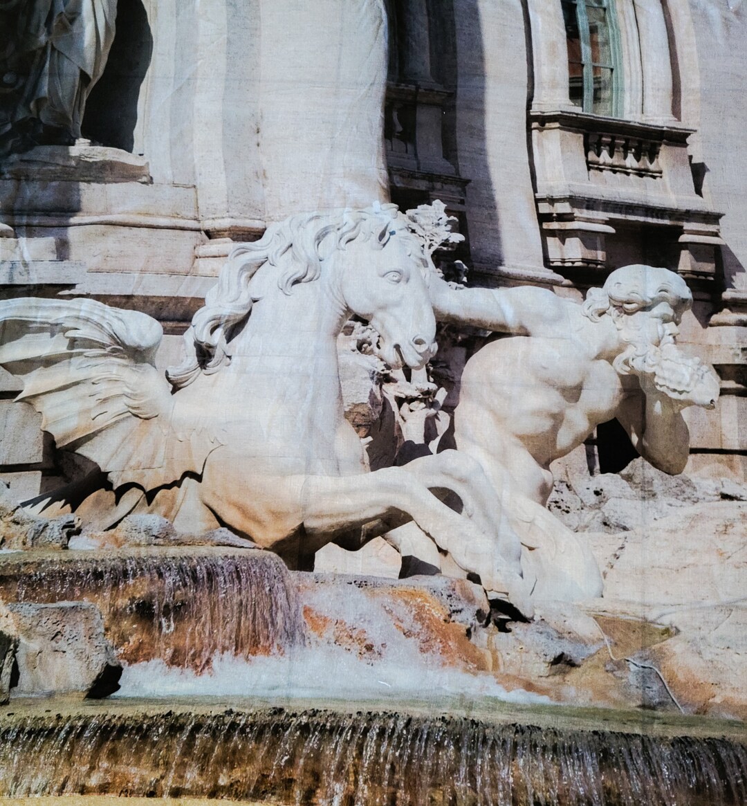 Sarong Beach Scarf Trevi Fountain Swim Suit Coverup Image Pegasus ...