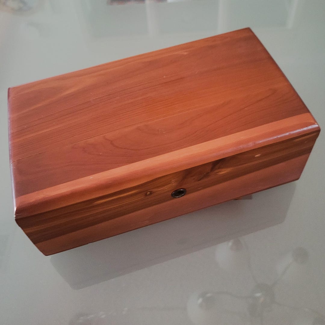 Vintage Cedar Box Miniature Cedar Chest Wood Wooden Jewelry Box - Etsy