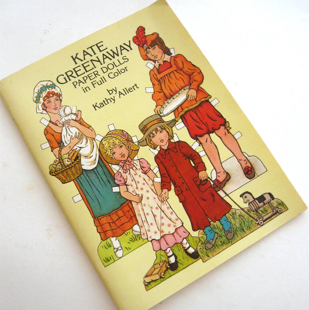 Paper Doll Book Kate Greenway in Full Color Kathy Allert 1980s Vintage ...