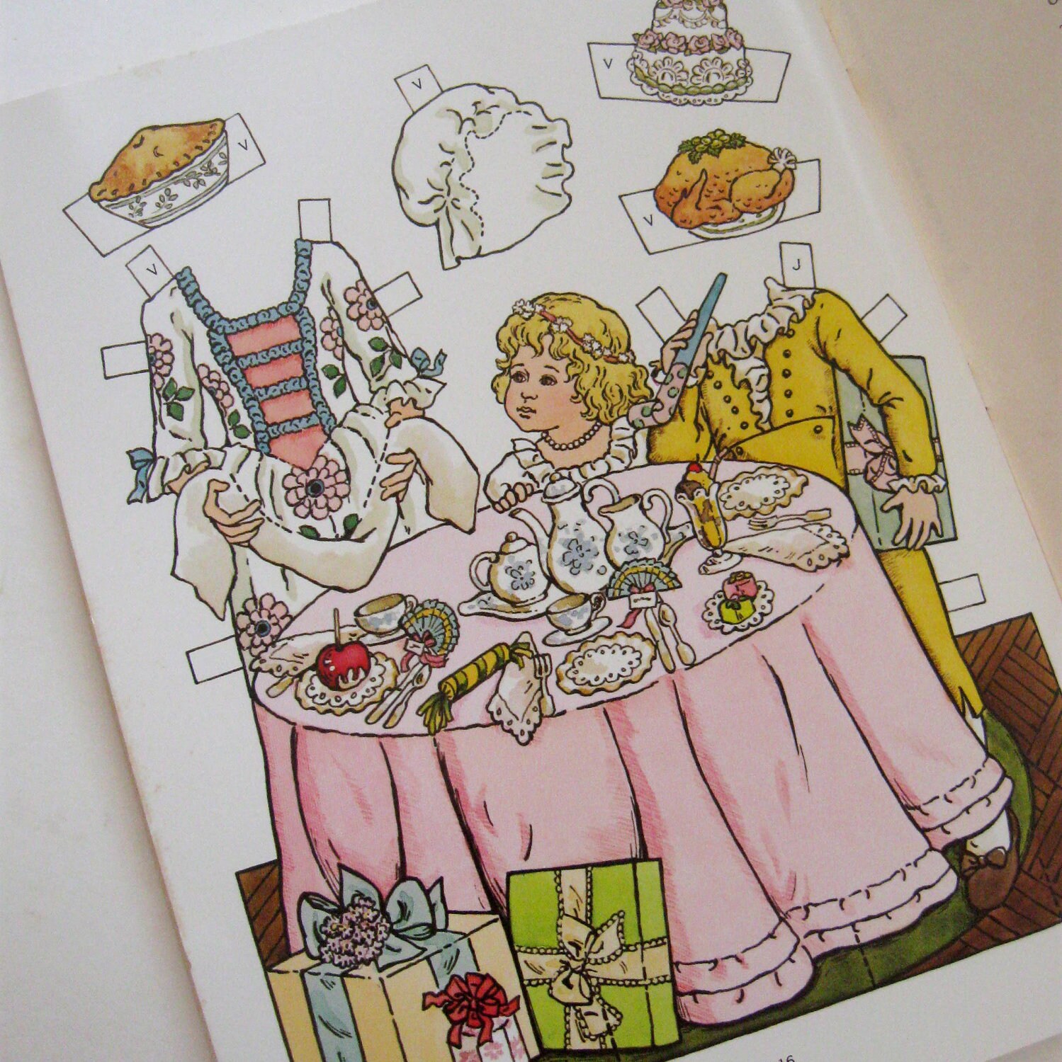 Paper Doll Book Kate Greenway in Full Color Kathy Allert 1980s Vintage ...