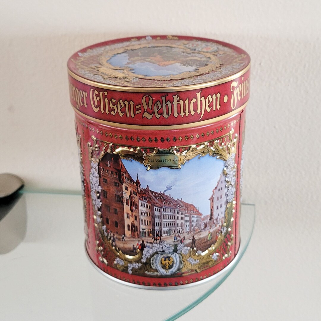 Vintage German Cookie Tin Lebkkuchen Schmidt Gingerbread Nurnberg ...