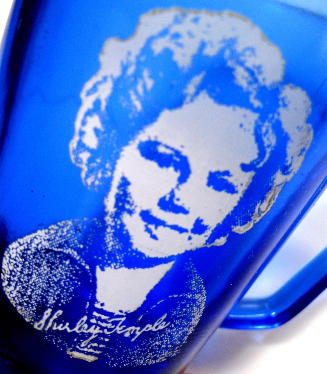 Shirley Temple Pitcher Creamer Hazel Atlas Cobalt Blue 1930s Vintage - Etsy