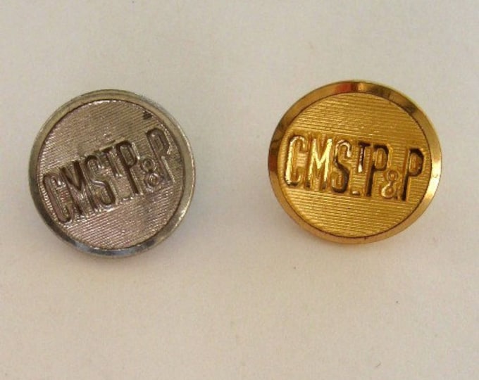 Vintage Railroad Buttons Chicago Milwaukee St Paul Pacific CMSTP&P ...