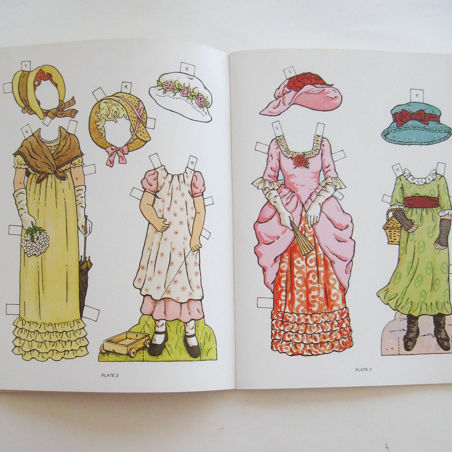 Paper Doll Book Kate Greenway in Full Color Kathy Allert 1980s Vintage ...