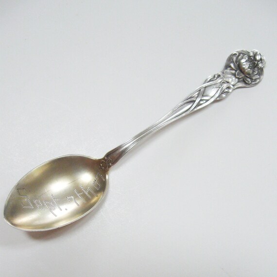 Vintage Sterling Silver Spoon Watson Pond Lily Floral Series 3 | Etsy