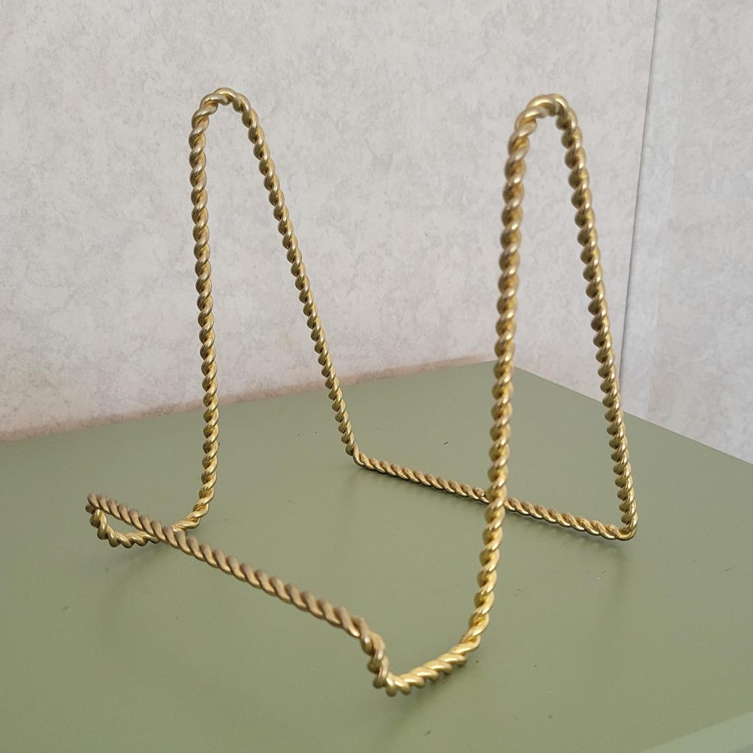 Large Metal Frame Display Stand Picture Plate Easel Frame Holder Gold ...