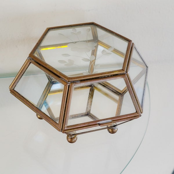 Vintage Glass Box - Etsy