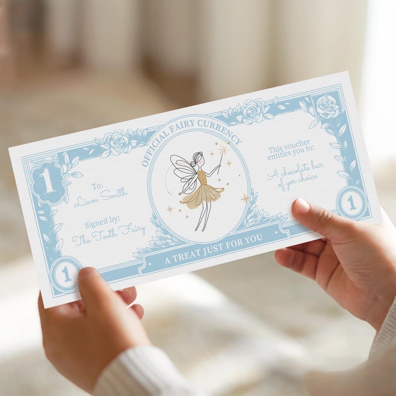 Tooth Fairy Money, Printable Tooth Fairy Voucher, Tooth Fairy Letter ...