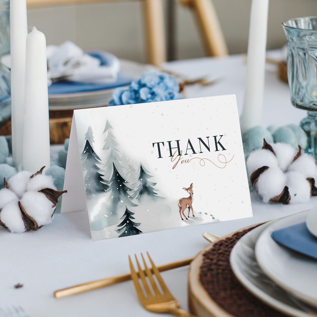 Baby It's Cold Outside Baby Shower Thank You Card, Winter Thank You ...