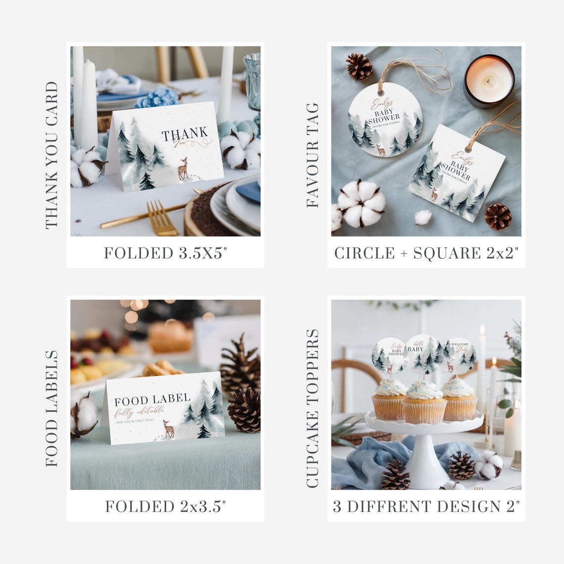 Winter Baby Shower Bundle, Baby It's Cold Outside Bundle, Winter ...