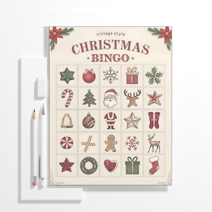 Printable Christmas Bingo Game PDF, Christmas Activity, Christmas ...
