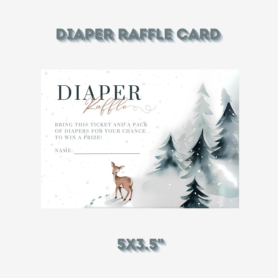 Baby It's Cold Outside Diaper Raffle Card, Winter Diaper Raffle Card ...