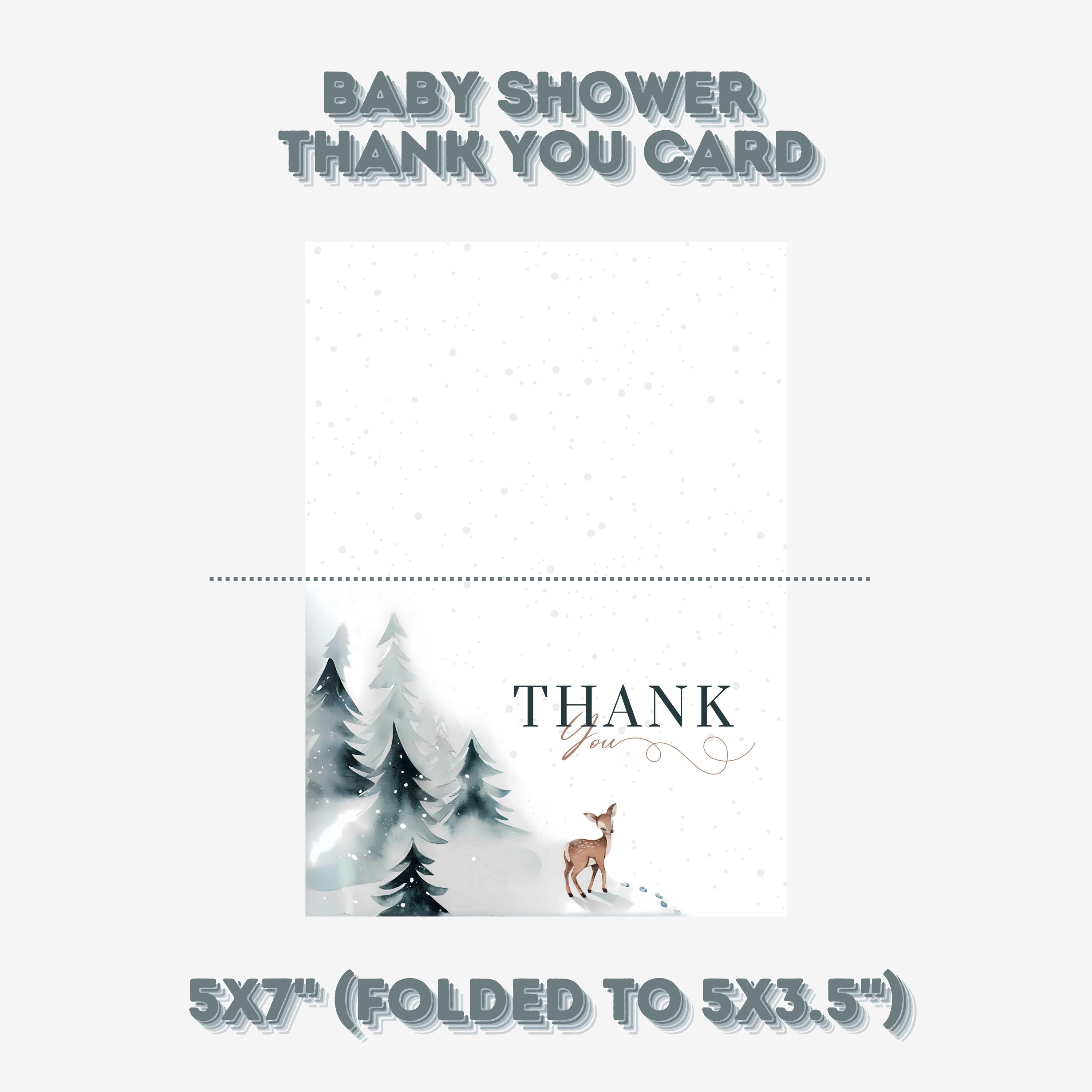 Baby It's Cold Outside Baby Shower Thank You Card, Winter Thank You ...