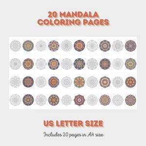 20 Unique Mandala Coloring Pages, Printable Mandalas, Digital Mandala ...