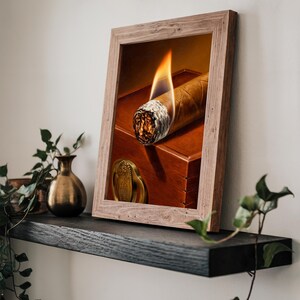 Vintage Cigar Poster, Gift for Cigar Lovers, Retro Cigar Wall Art, Man ...