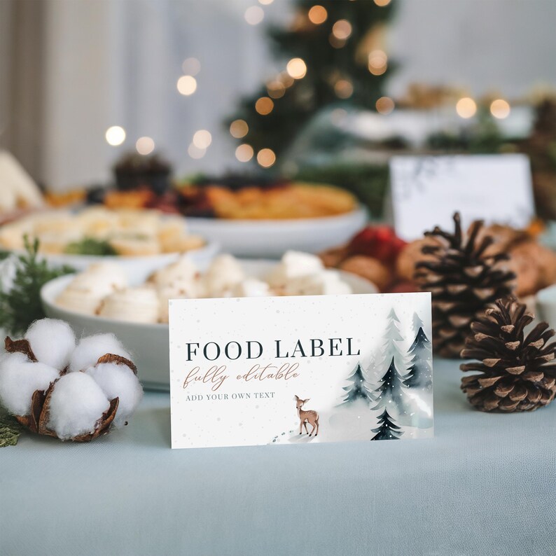 Baby It's Cold Outside Food Label, Winter Baby Food Label Template ...