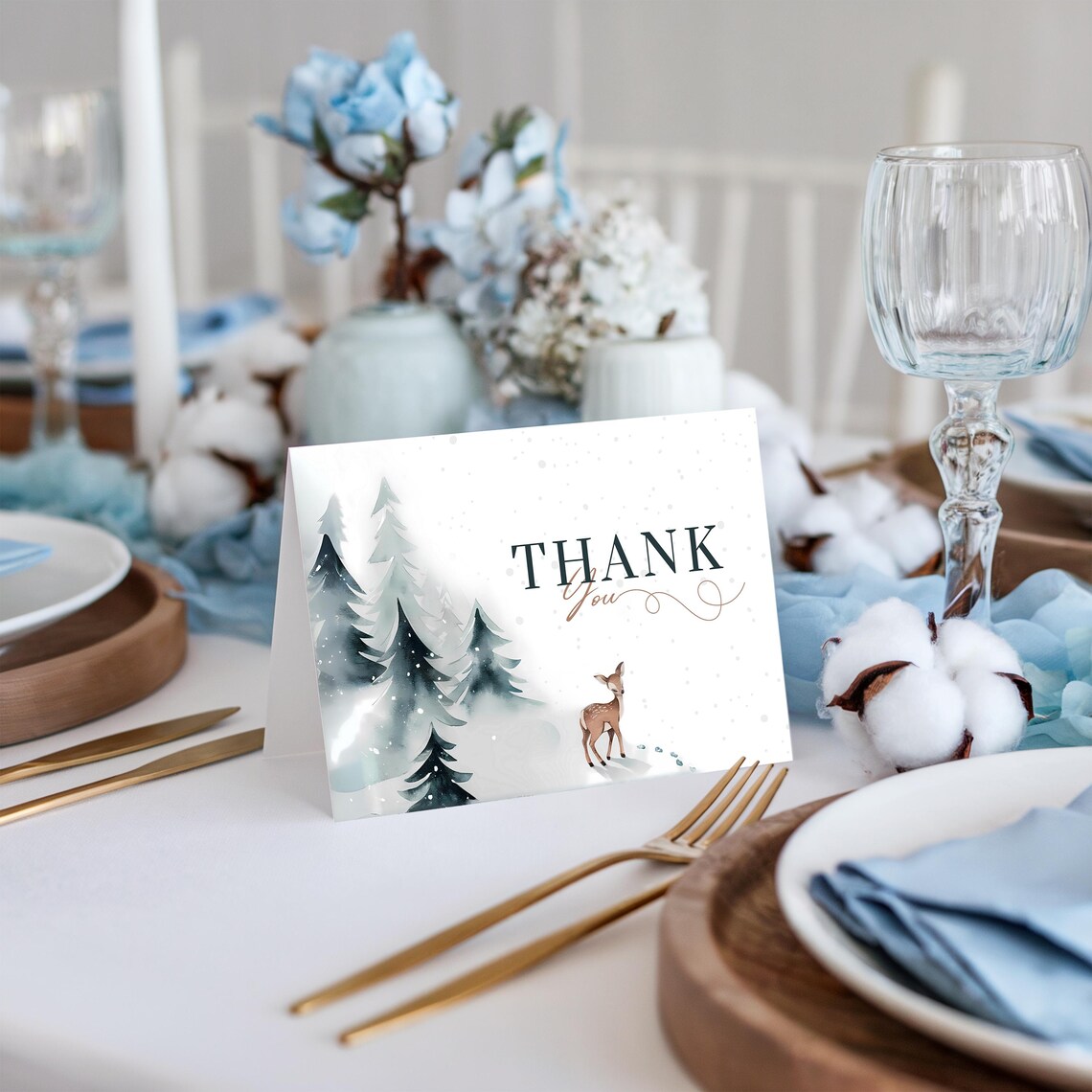 Baby It's Cold Outside Baby Shower Thank You Card, Winter Thank You ...
