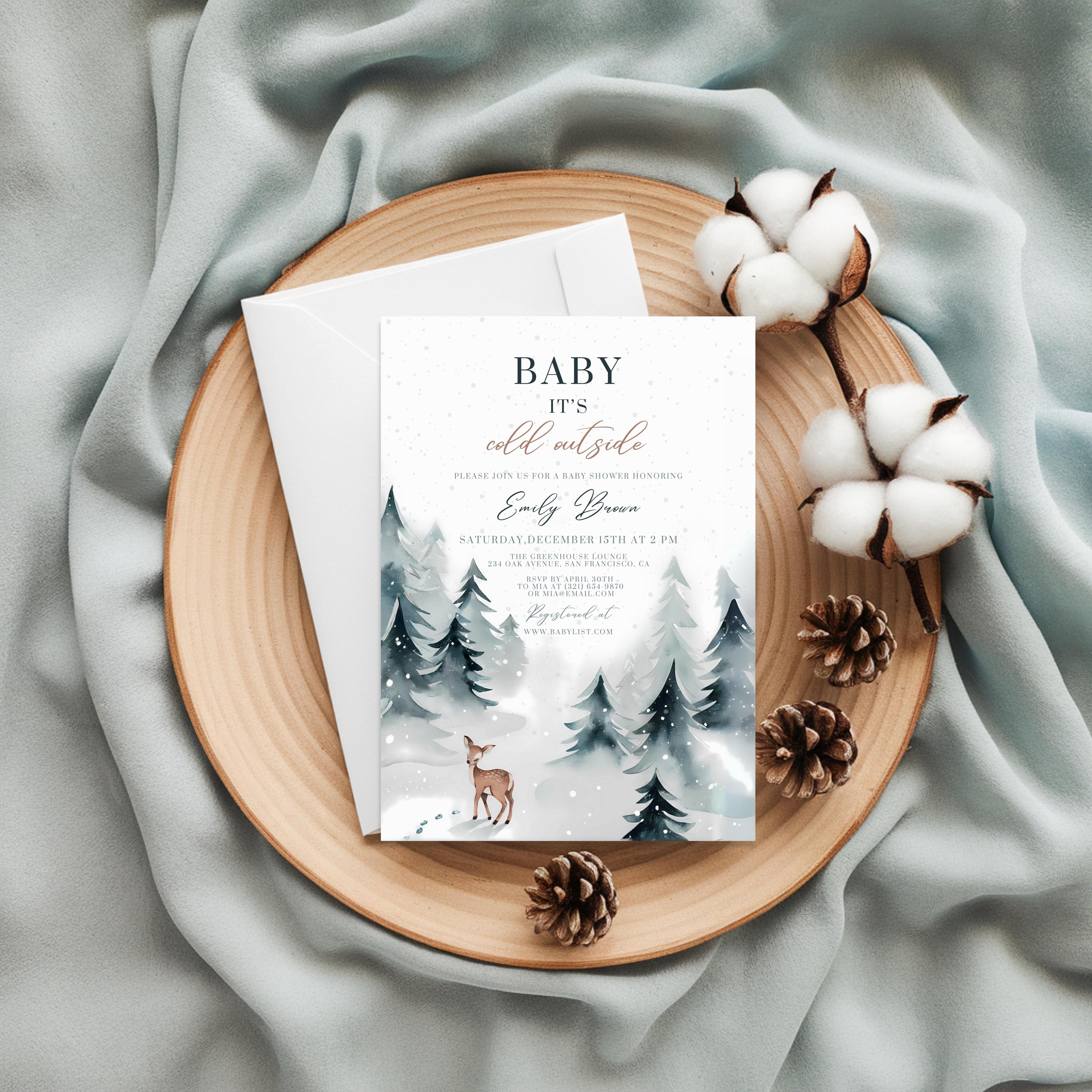 Winter Baby Shower Bundle, Baby It's Cold Outside Bundle, Winter ...