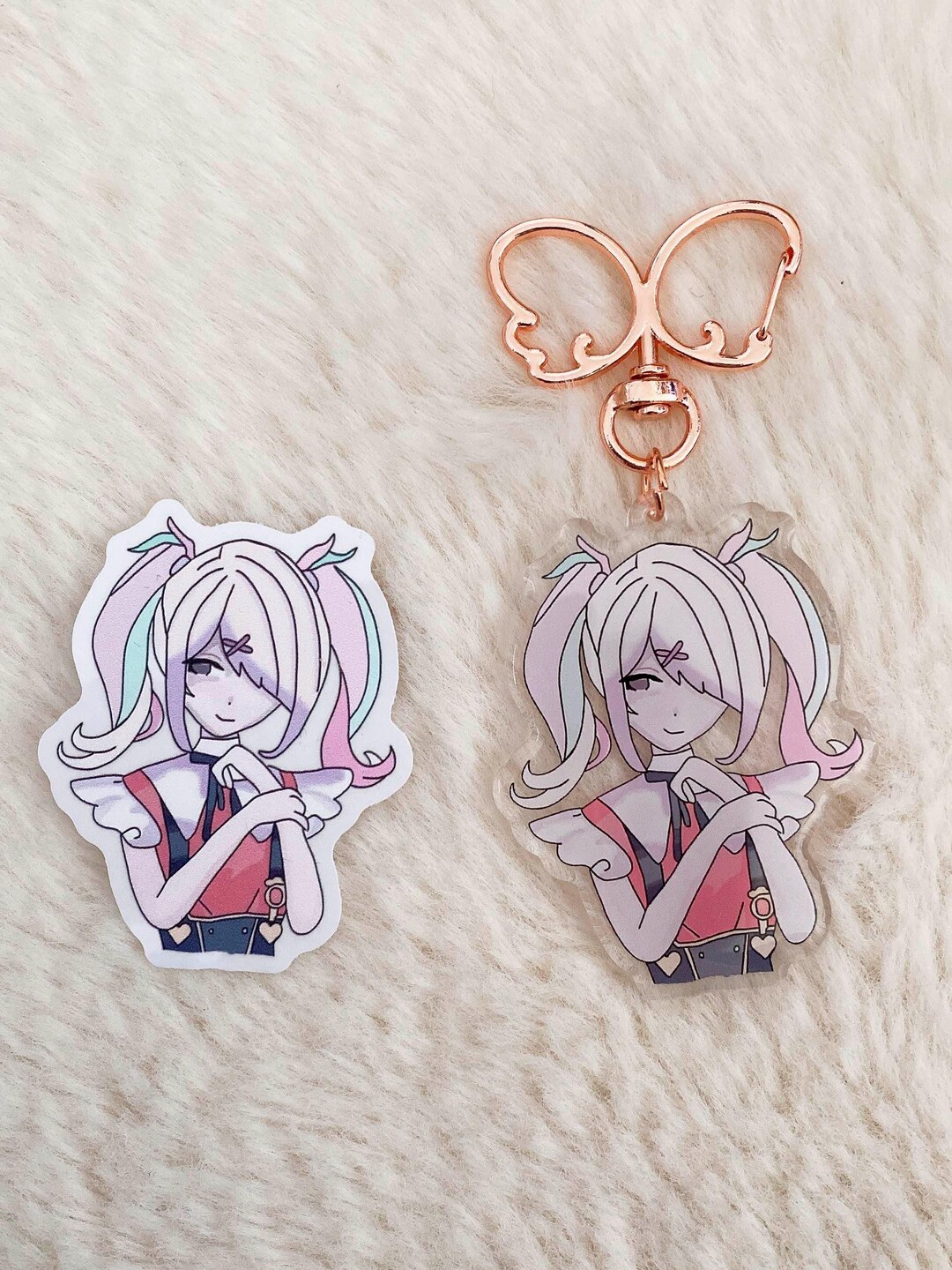 Needy Streamer Overload Ame Keychain and Sticker - Etsy