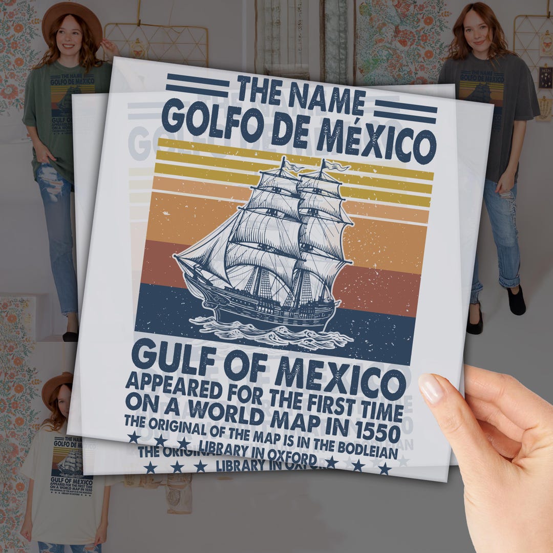 The Gulf of Mexico, the Name of Gulfo Do Mexico Ready to Press DTF ...