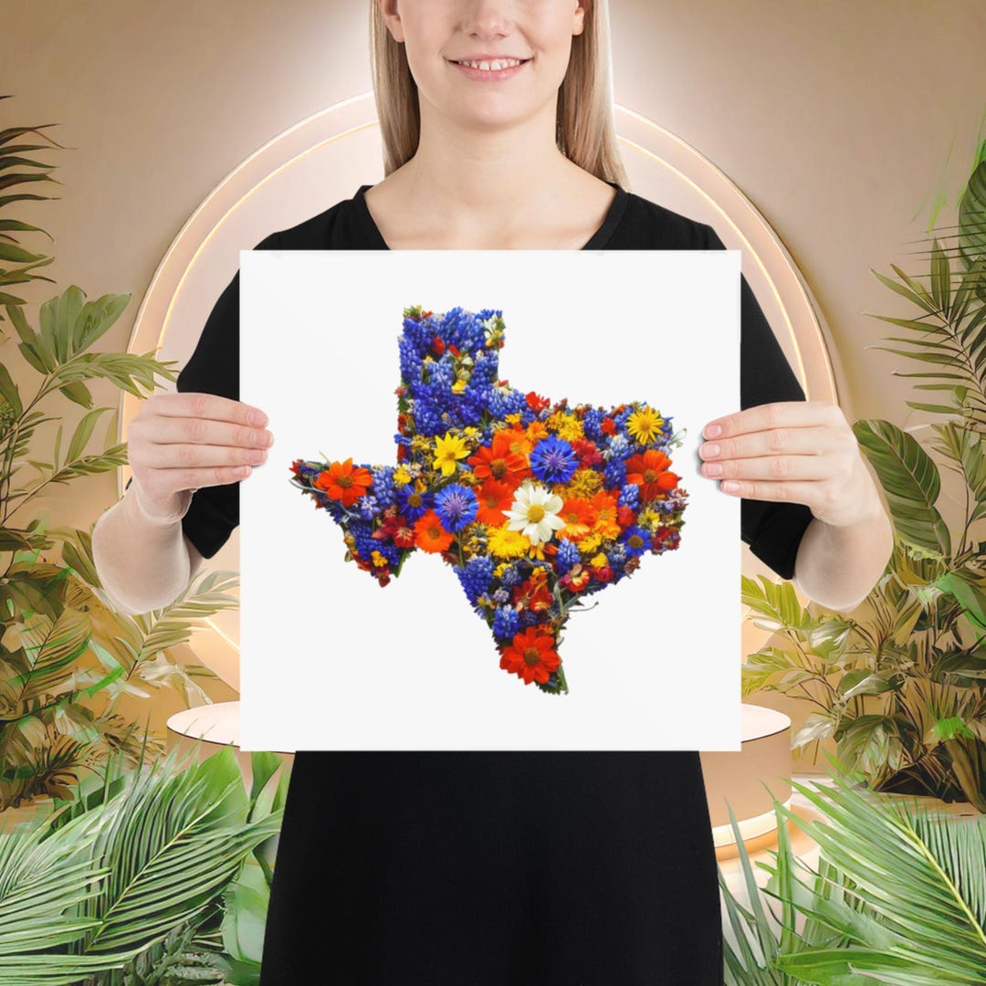 Texas Wildflower Poster - Vibrant Matte Print Featuring Texas Native ...