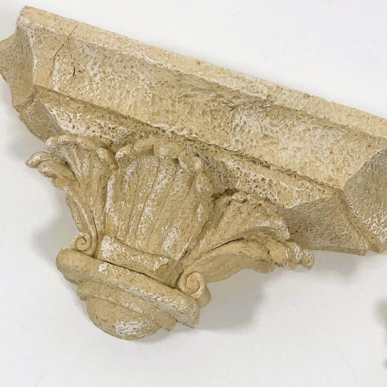 Vintage Cherubs Clock Wall Pediment Candle Sconces Set Resin Plaster ...