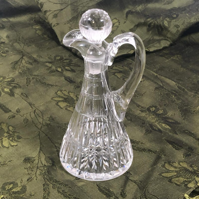 Cut Glass Oil Decanter - Etsy