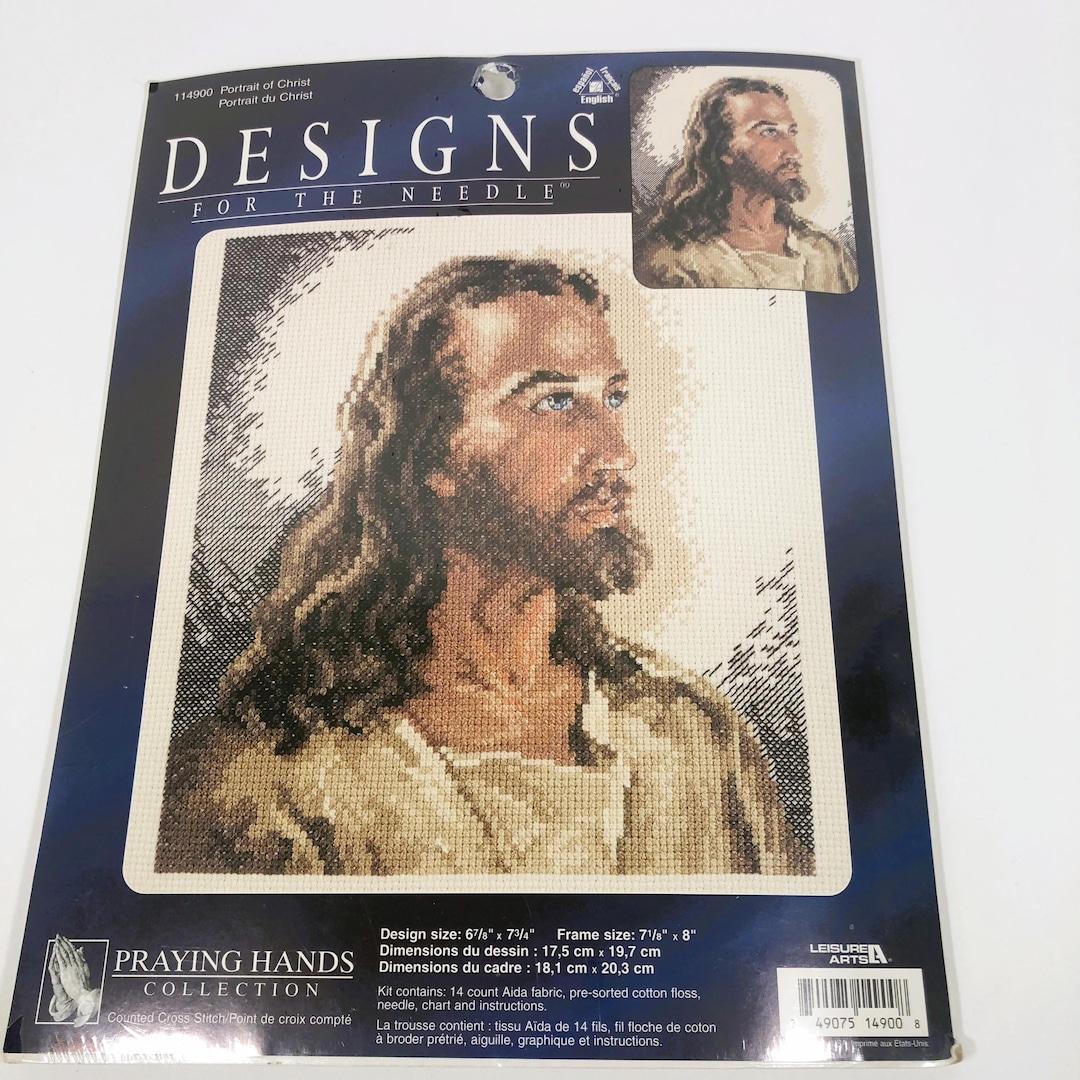 Vintage Designs for the Needle 114900 Portrait Christ Counted Cross ...