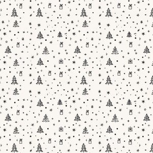 Black and White Christmas Wrapping Paper - Simple, Modern Holiday Gift ...