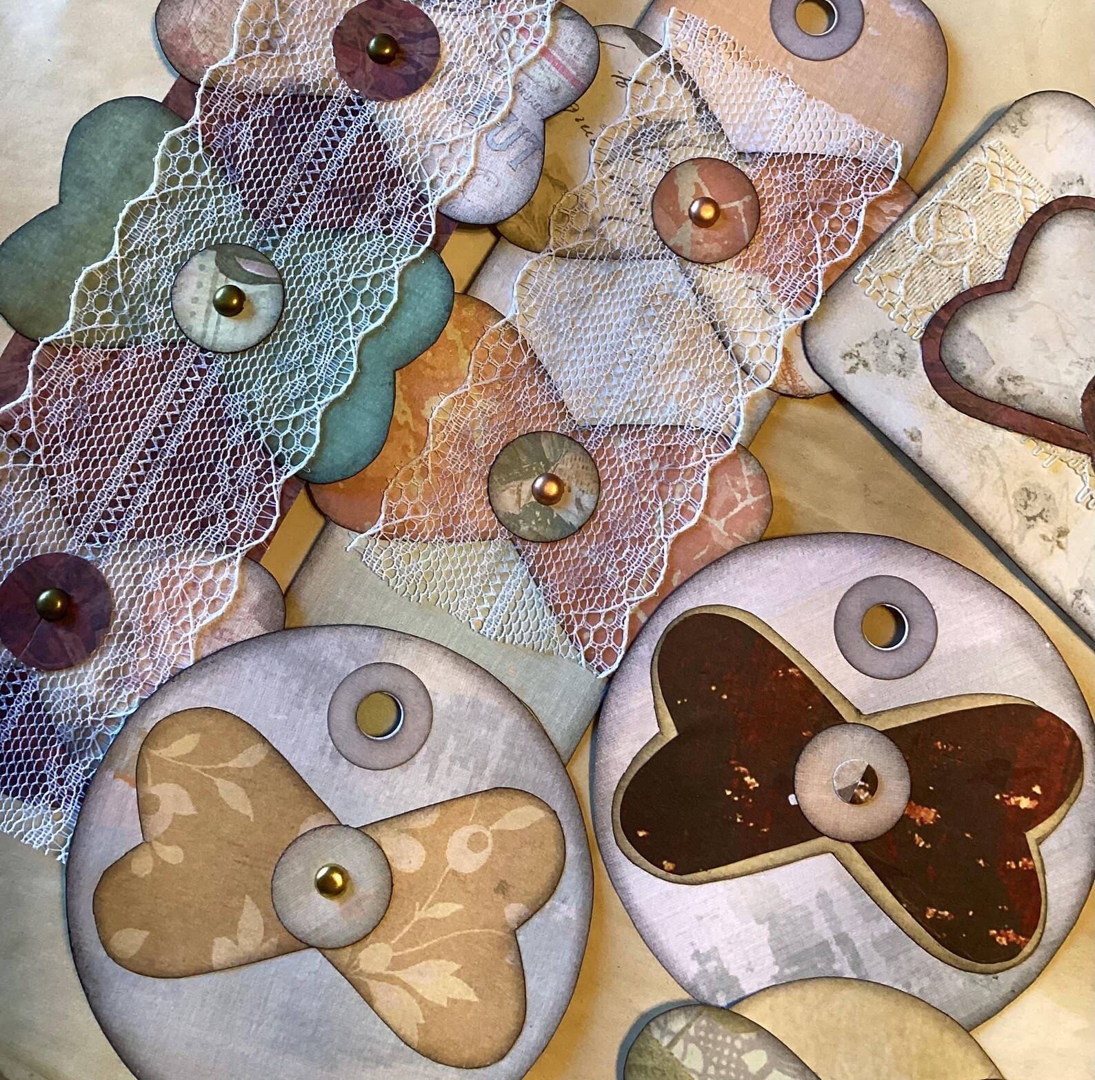 Junk Journal Embellishments, Belly Band, Journal Tags, Writing Space ...