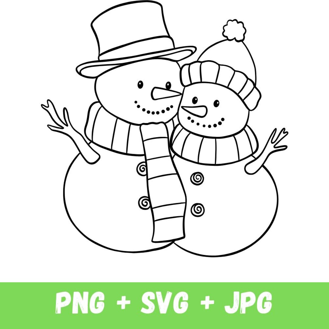 Cute Snowman Svg, Snowman Outline, Kid Snowman Cut File Clipart Snowman ...