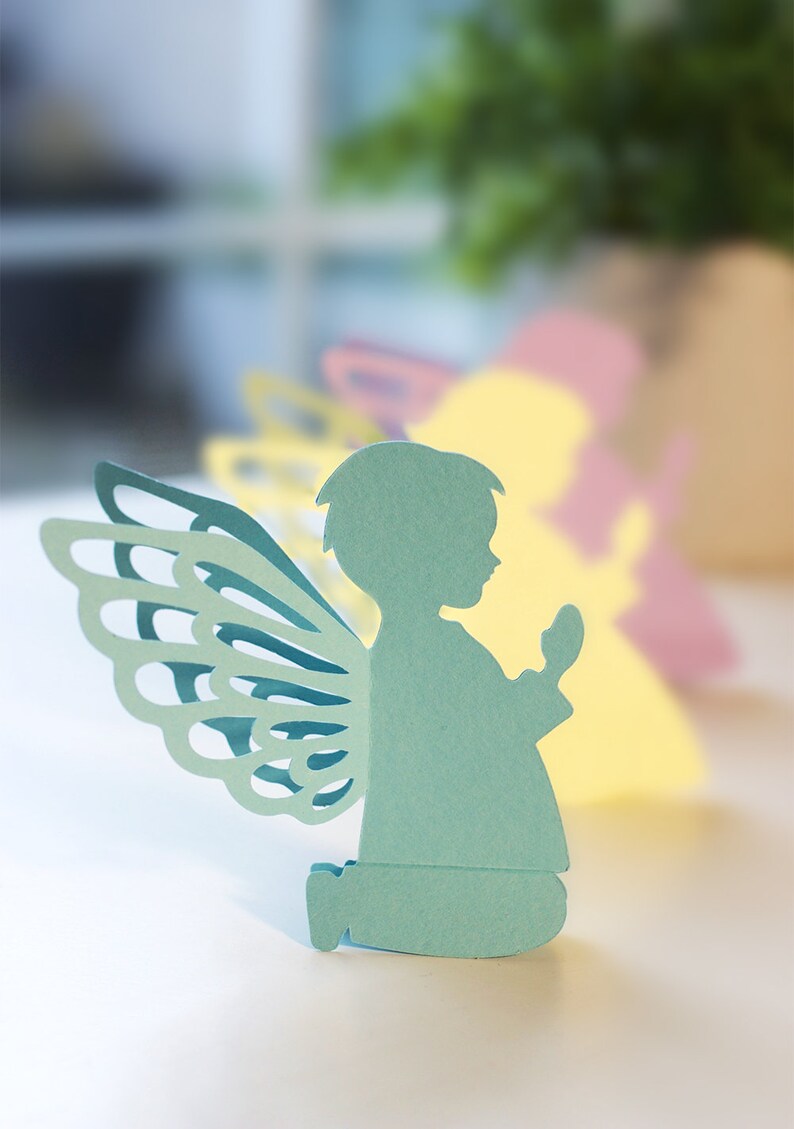 Baby Angels SVG: DIY Christmas Decoration, Two Angel Designs (digital ...