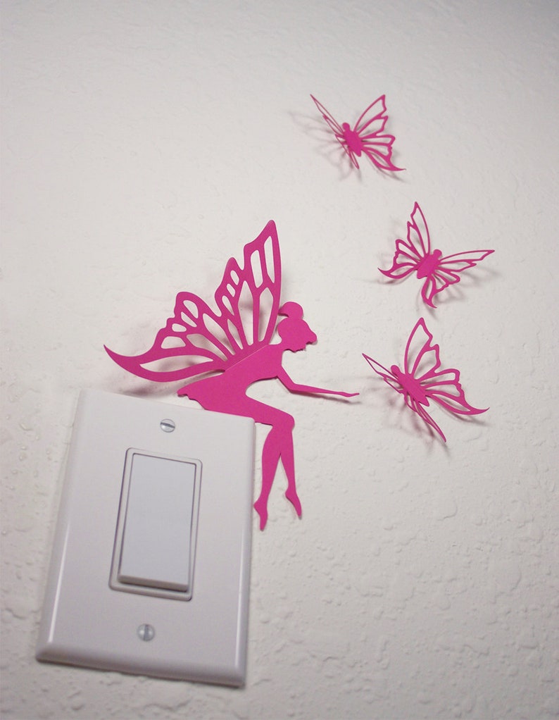 Fairy SVG Fairy and Butterfly Light Switch Stickers | Etsy