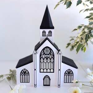 Paper Church SVG: Christmas Village Cathedral, 3D Holiday House Decor ...