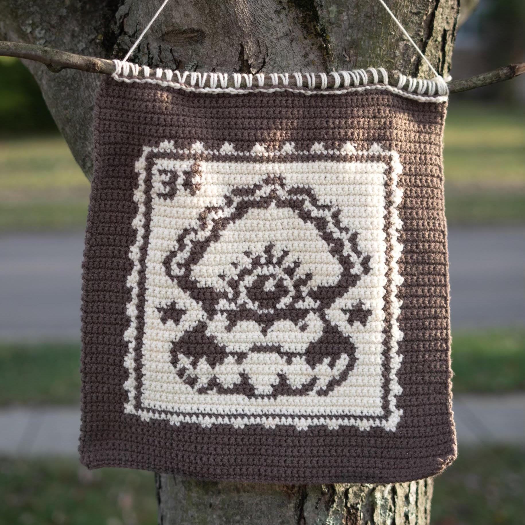 Crochet Pattern | Clam Post Stamp Tapestry | Wall Hanging | Instant ...
