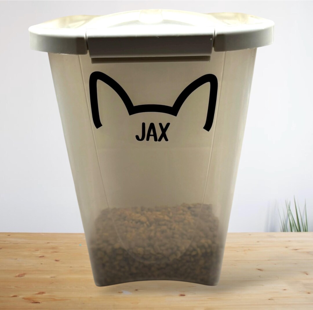 Personalized Pet Food Custom Food Container Cat Kibble Bin for Pet ...