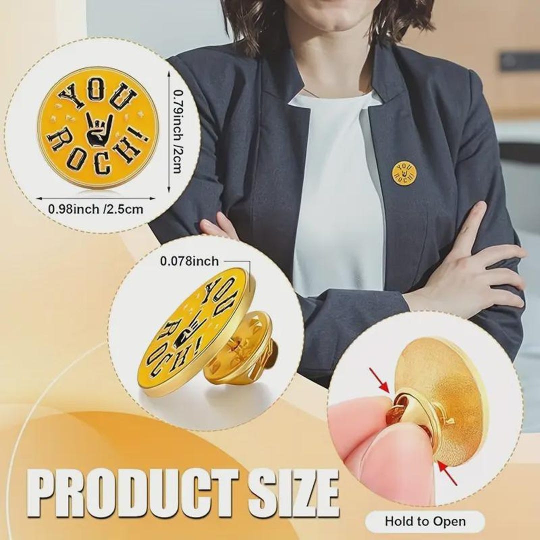 Employee Star Appreciation Pins - You Make A Difference Enamel Lapel ...