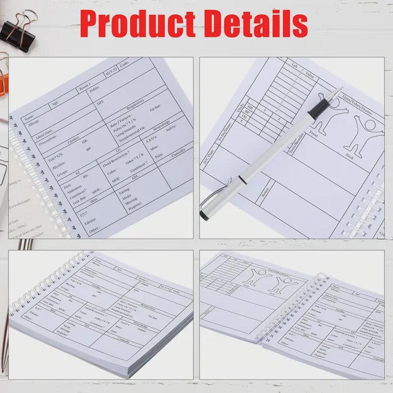 Nurse Report Sheet Notebook - Etsy