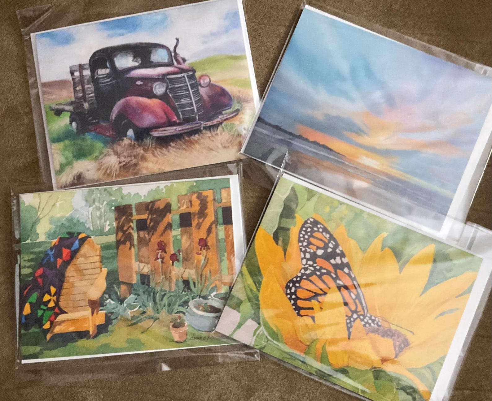 Original Watercolor Cards Original Painting Pastel Painting Frameable ...